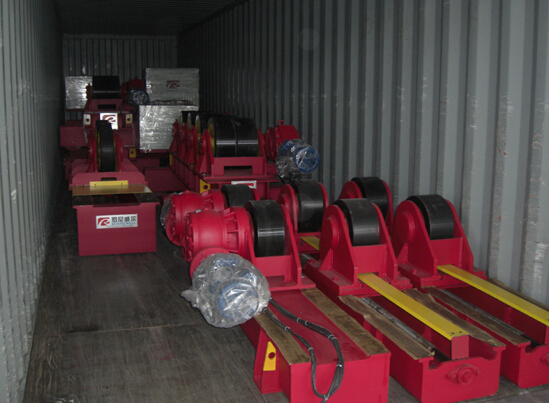 PU Wheel Self Aligned Weld Rotator With Motorized Bogie For Vessel Rotary