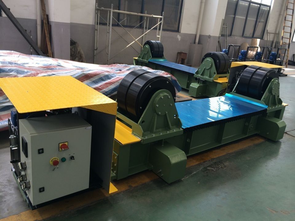 80T Fit Up Pipe Welding Rotator 3 Section Pipe Adjustable For Boiler Tank