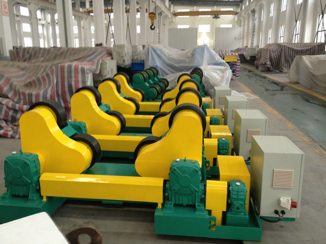 40T Self-aligned Welding Rotator With Polyurethane Roller / PU Wheel